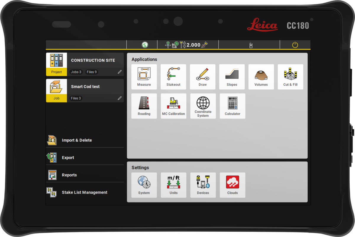 Leica iCON CC180 | Contrôleur de terrain Leica iCON CC180 pour stations totales | Topolaser
